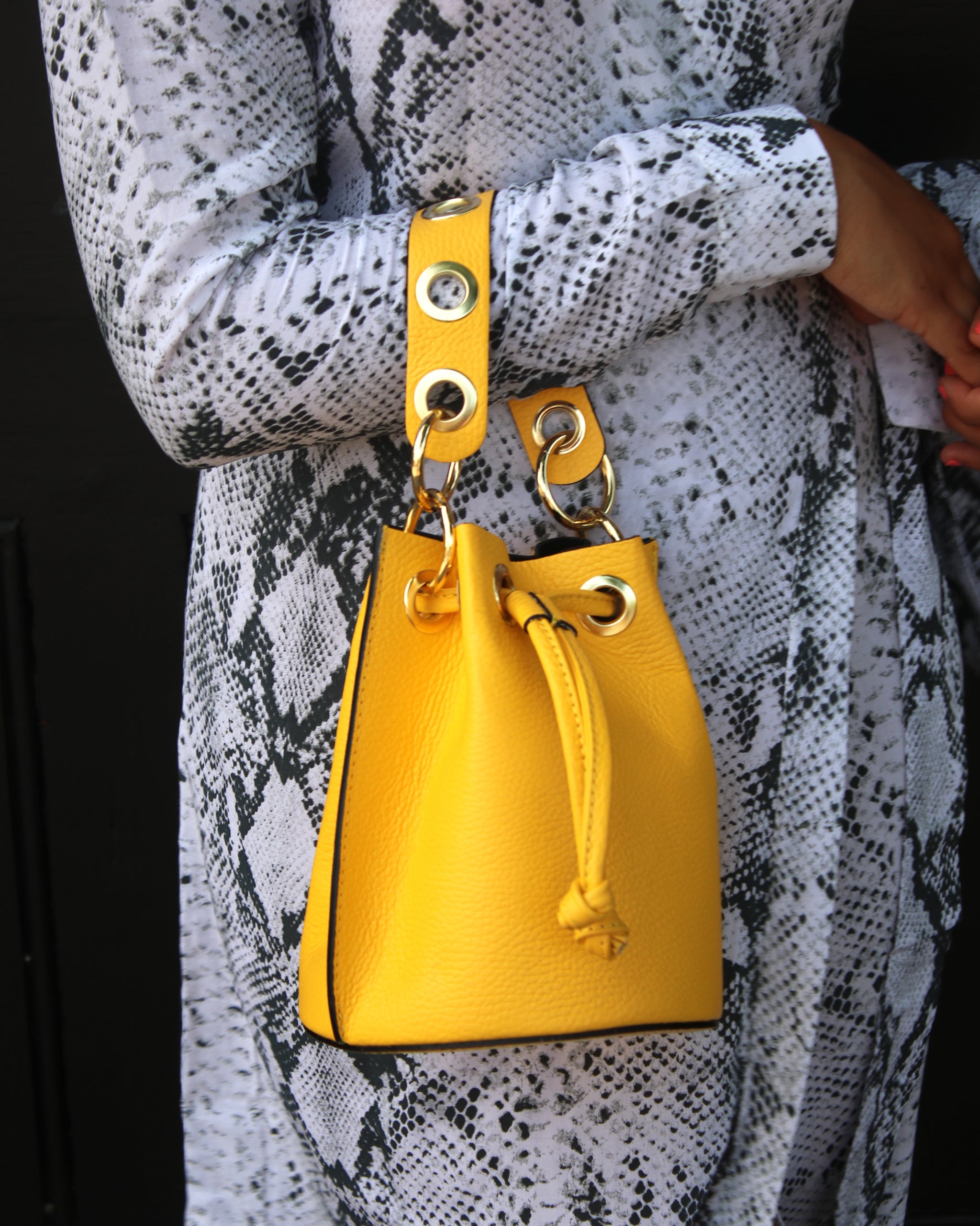 Yellow Bucket Bag